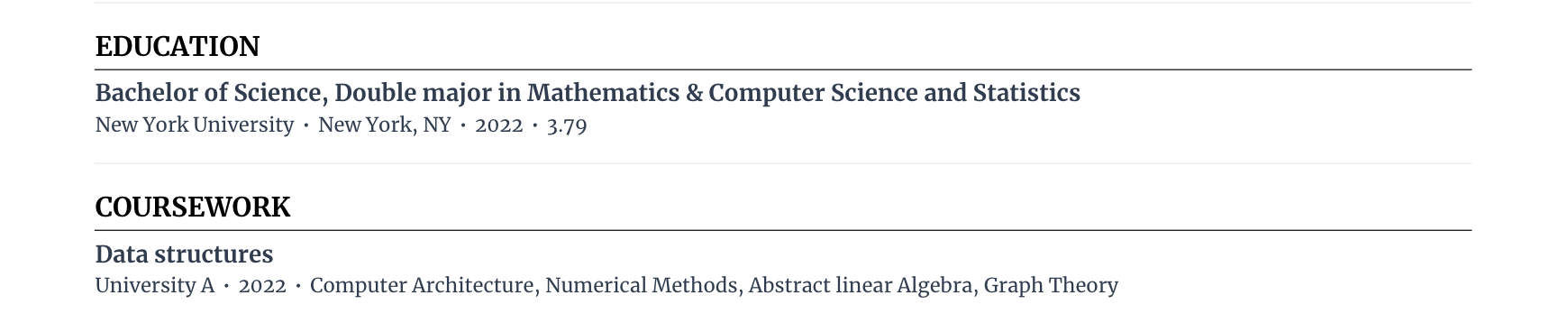 How to List Relevant Coursework on Your Resume (+ Examples)